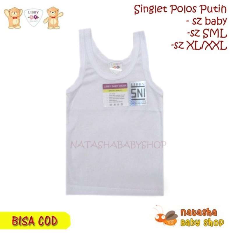 Jual Libby Singlet / Kaos Dalam Polos Putih Bayi, Anak Kecil Sml - Xl ... Jual Libby Singlet / Kaos Dalam Polos Putih Bayi, Anak Kecil Sml - Xl ...