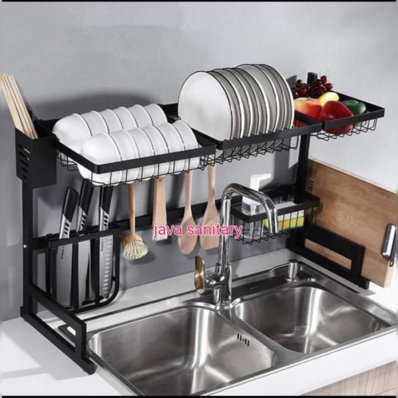 Promo Rak Piring Portable Stainless 2 Susun 65 Cm Diskon 23% Di Seller ...