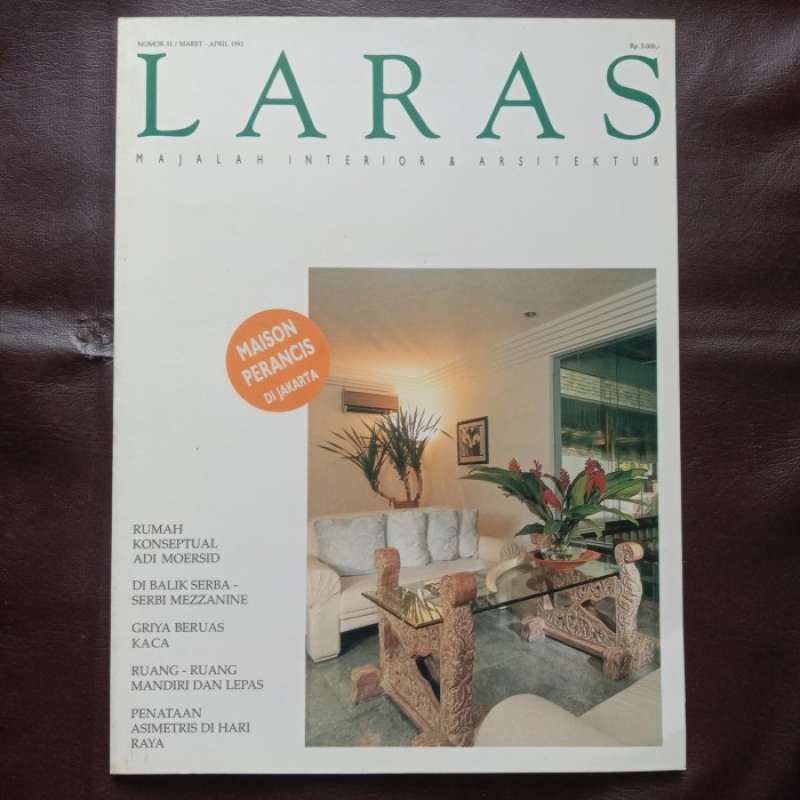 Jual Majalah Arsitektur Majalah Laras Edisi 90an - No.31/1991 Di Seller ...
