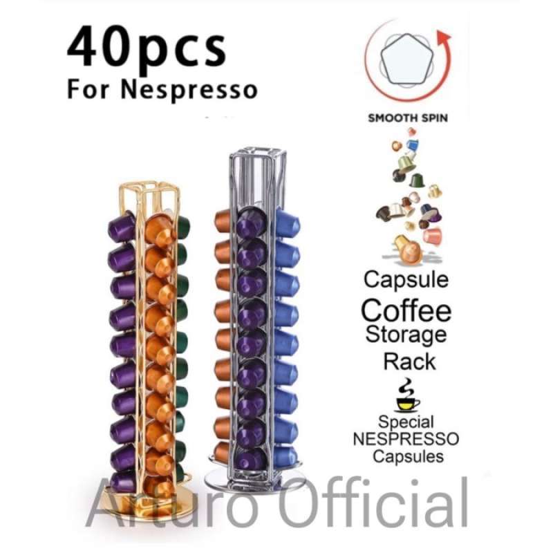 Promo Rak Tempat Kapsul Nespresso Metal Rotating Capsule Holder Rack ...