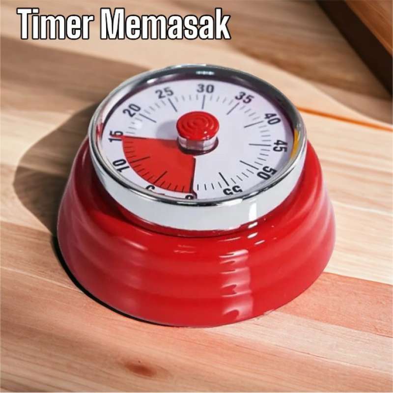 Promo Timer Dapur Analog Magnet Mekanikal Alarm Mekanik 60 Menit ...