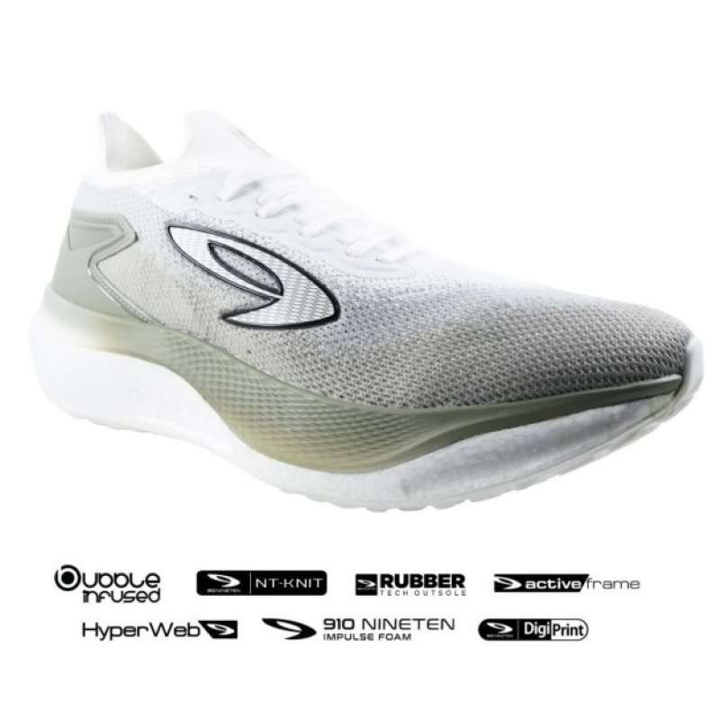 Promo 910 Nineten Sepatu Running Pria - Haze Infiknit V2 Putih Abu - 45 ...