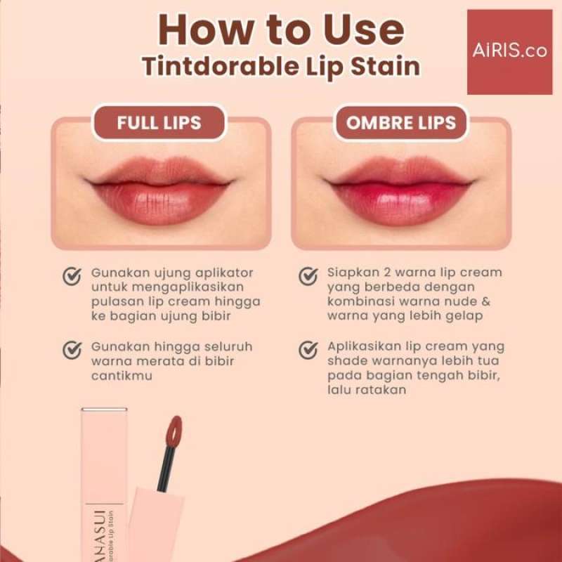 Jual Lip Tint Hanasui / Hanasui Tintdorable Lip Stain - 01 Cherry Di ...