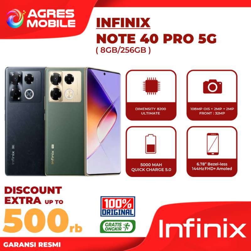 Promo Infinix Note 40 Pro 5g 8/256 Gb 6.78 Inch Amoled Garansi Resmi ...