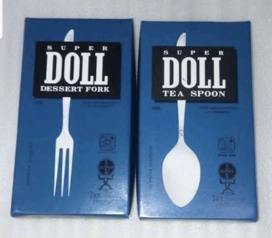 Jual Super Doll Sendok Teh Garpu Kue Kecil 12 Pcs 1 Lusin Stainless Set ...