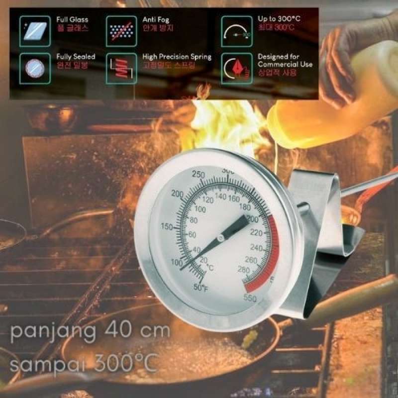 Jual Thermometer Minyak Goreng Ayam Deep Fry Oil Termometer 40cm 300c ...