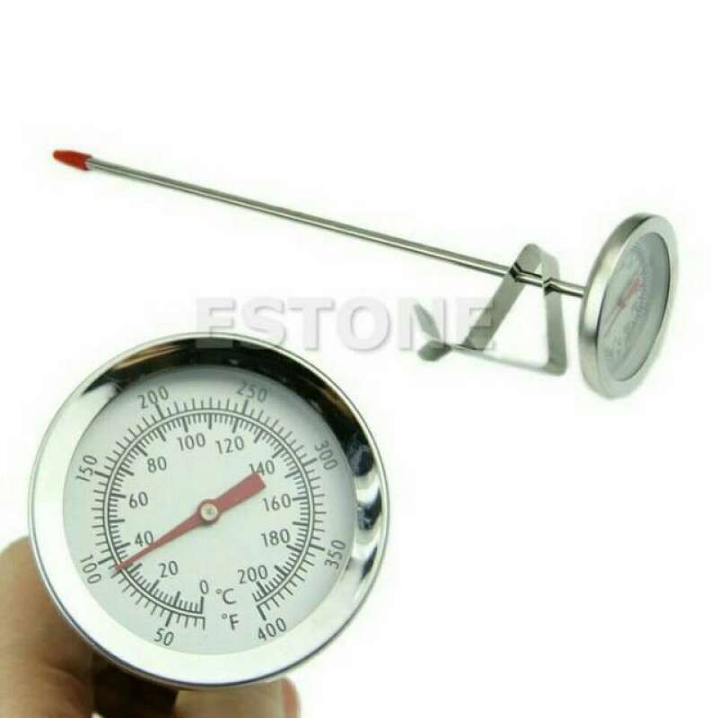 Jual Thermometer Bimetal Analog 21cm 200 Derajat Celcius Termometer Di ...