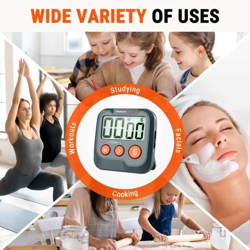 Jual Thermopro Tm03 Digital Timer For Kids & Teachers, Kitchen Timers ...