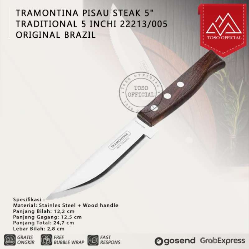 Jual Tramontina Pisau Steak Jumbo 5 Traditional Knife Steak 5 Inchi ...