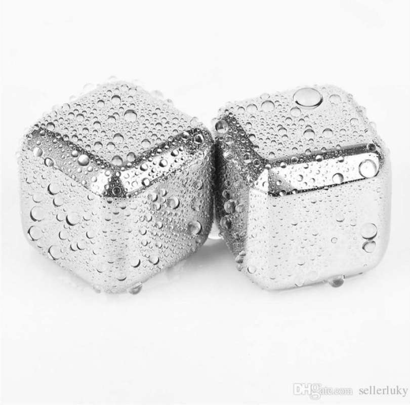 Jual Reusable Besi Stainless Ice Cube Balok Es Batu Pendingin Minuman ...