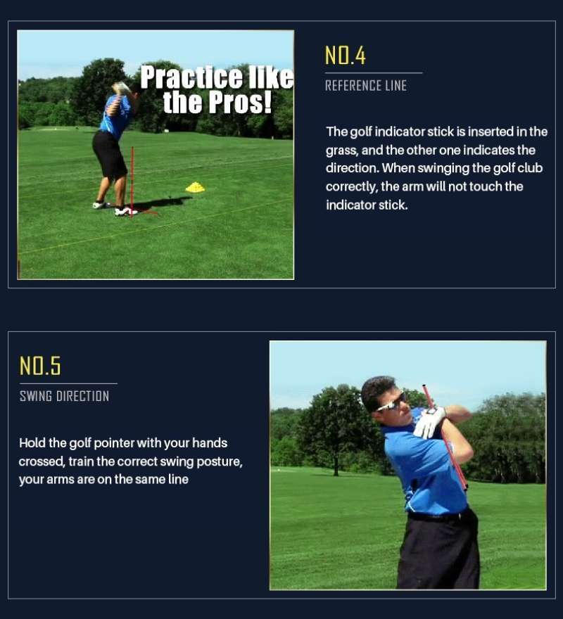 Jual Golf Alignment Stick Sepasang - Stik Lurus Swing Path Trainer Practice - Biru Di Seller ...