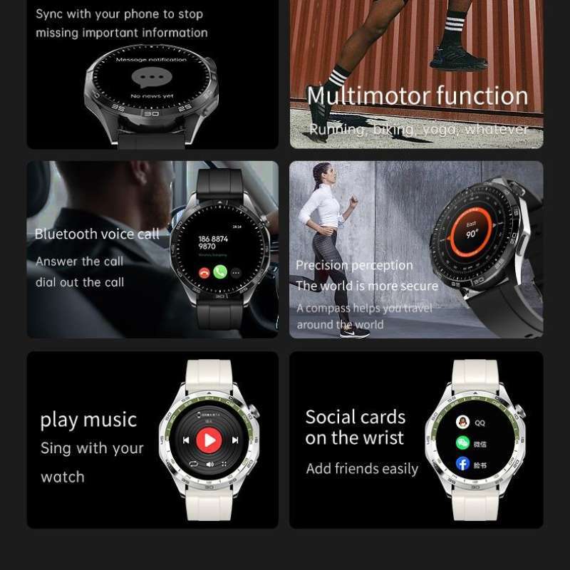 Jual Aibro Hd Gt4 Smart Watch Buy 1 Get 1 Free F4 Jam Running Pria Full ...