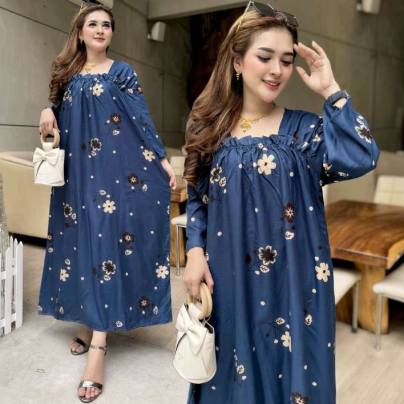 Jual Daster Panjang Viral Kekinian | Sekdress Fuji Bunga Pekalongan ...