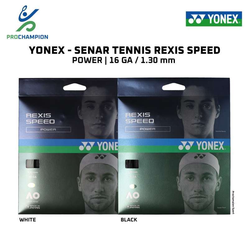 Jual New! Senar Tennis Yonex String Rexis Speed 16 130 Mm Power - White ...