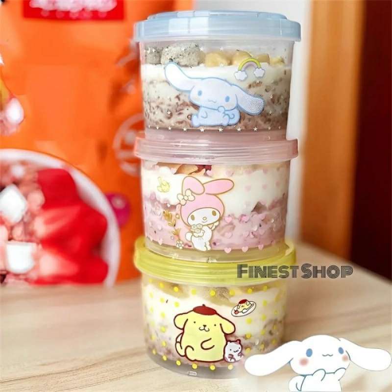 Jual 3in1 Food Container Round Cup Bento Susun Sanrio Kotak Makan ...