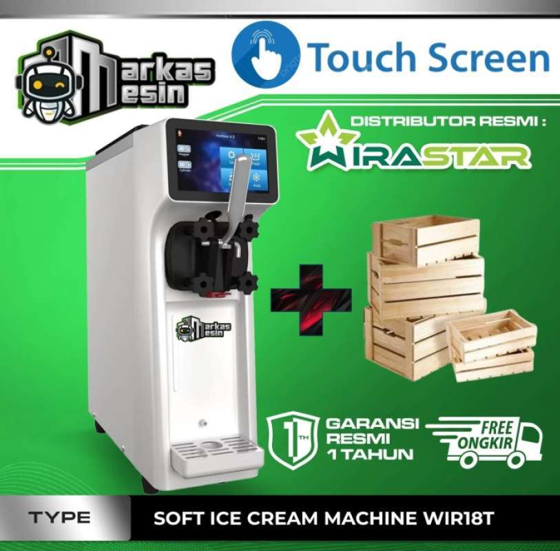 Jual Mesin Es Krim 1 Tuas Soft Ice Cream Machine Es Cream Wir-18t ...