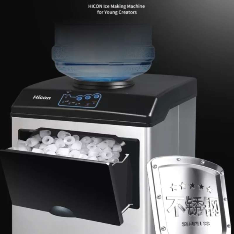 Jual Mesin Pembuat Es Batu Kristal Dispenser Air Ice Maker Cube Cafe ...