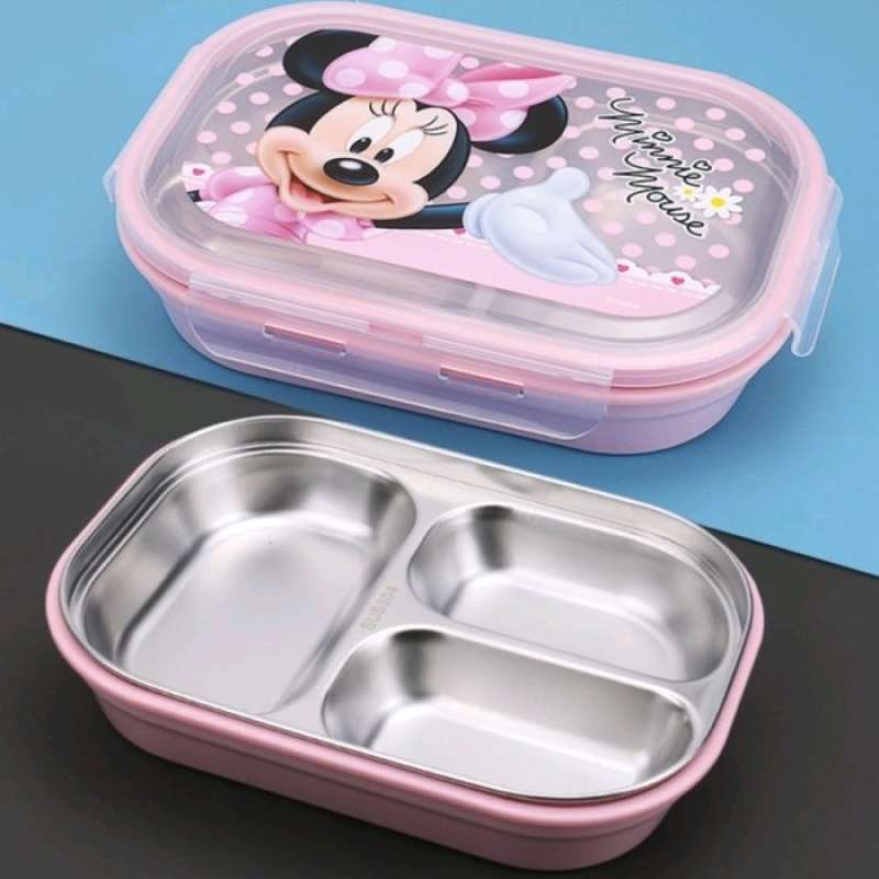 Jual Disney Original Three-grid Lunch Box Kotak Makan Anak - Spiderman ...