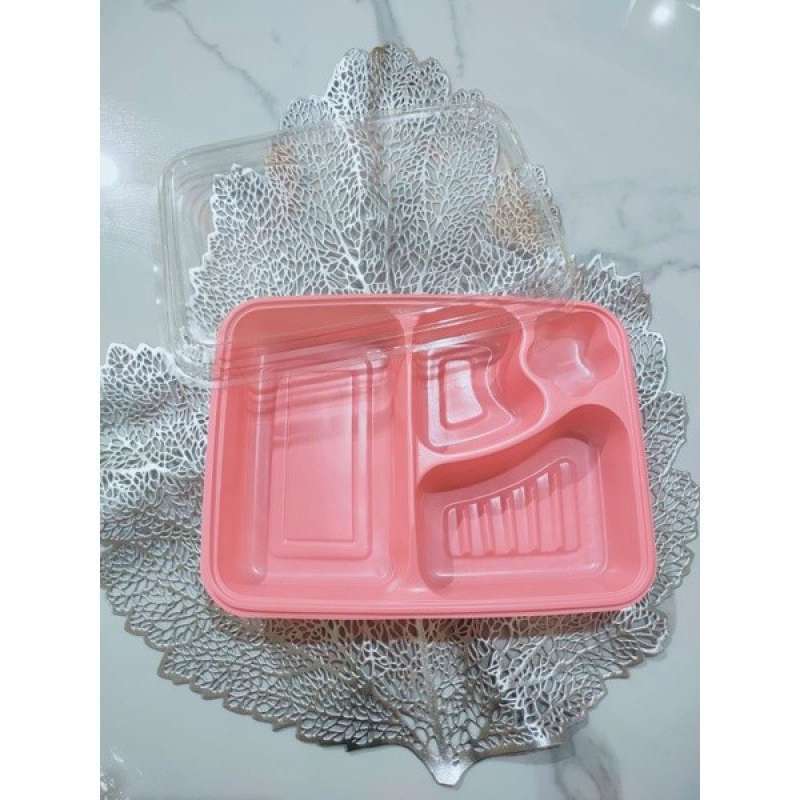 Jual Mika Tray Bento Bintang Sekat 4 Warna Putih, Hitam, Merah, Pink ...