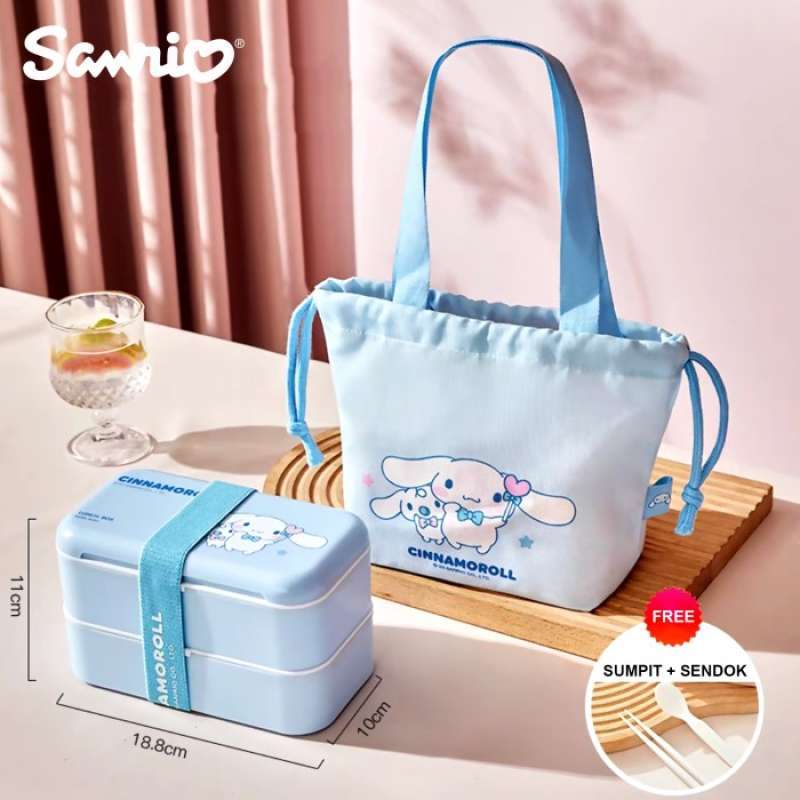 Jual Lunch Box Kotak Makan Cinnamoroll My Melody Ori Sanrio Bekal ...