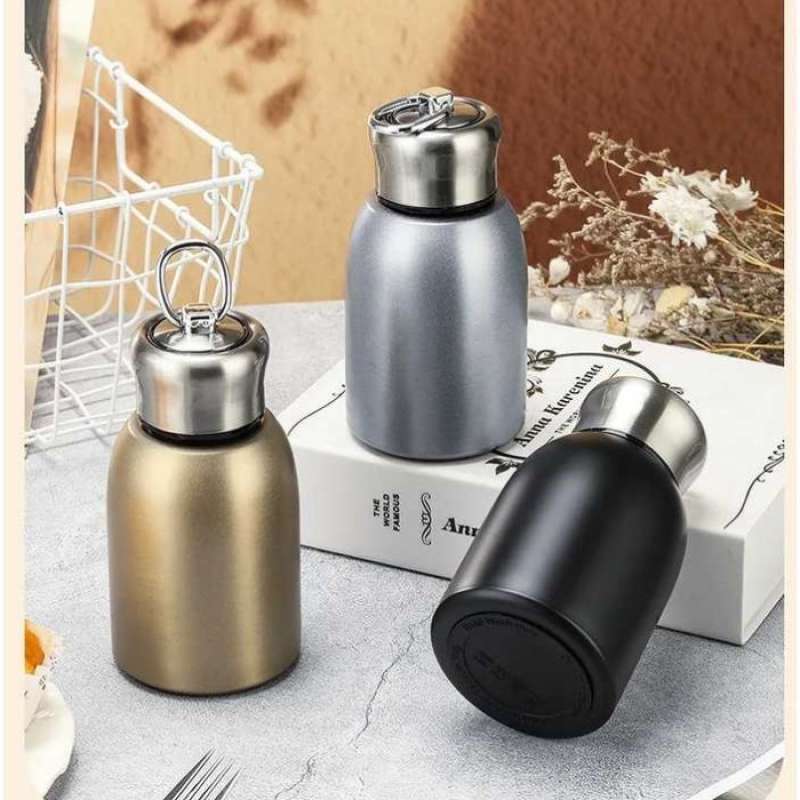 Jual Botol Minum Air Panas Mini Tumbler Thermos Stainless 304 Steel 280ml Di Seller Crown ...