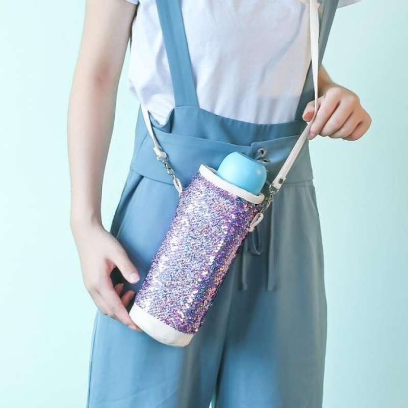 Jual Tas Botol Minum Selempang Sequin Berubah Warna Water Bottle Sling ...