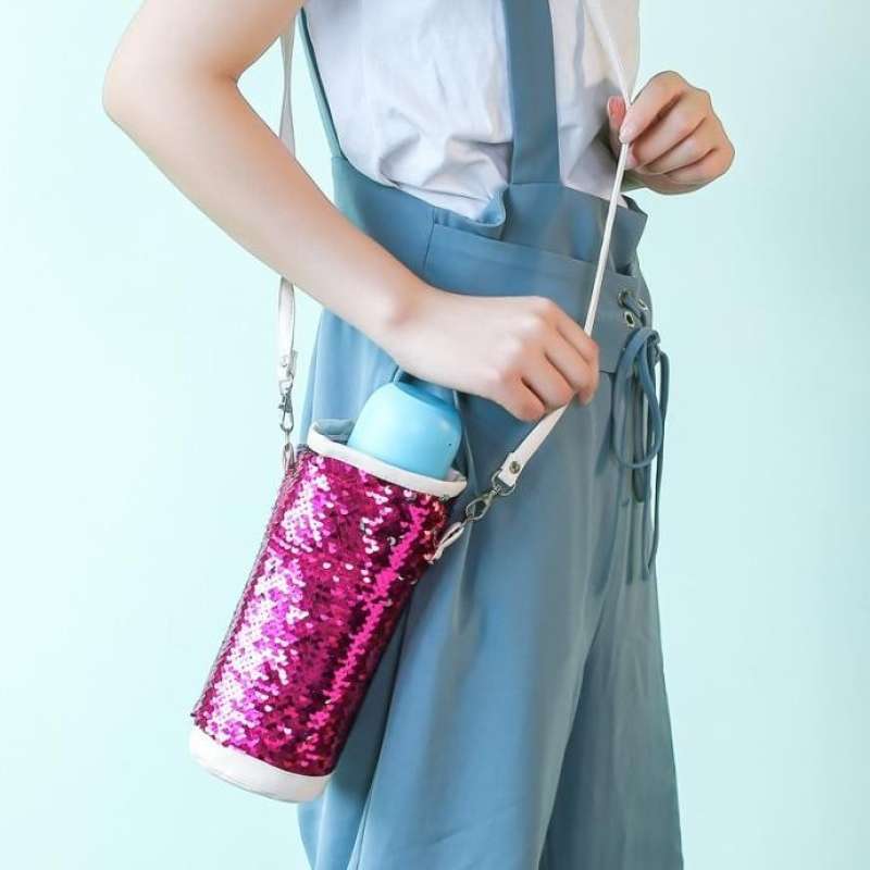 Jual Tas Botol Minum Selempang Sequin Berubah Warna Water Bottle Sling ...