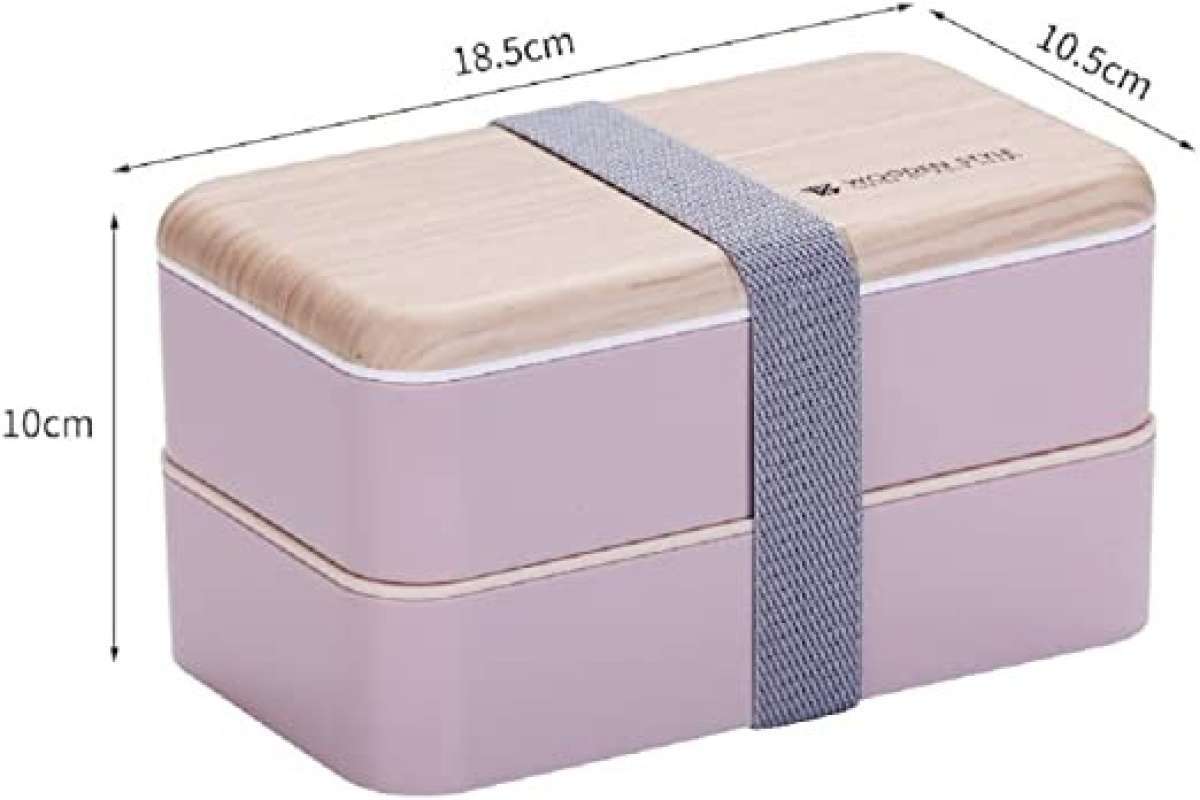 Jual Bento Box 2 Layer / 1 Set Lunch Box 2 Susun Kotak Tempat Makan Di ...