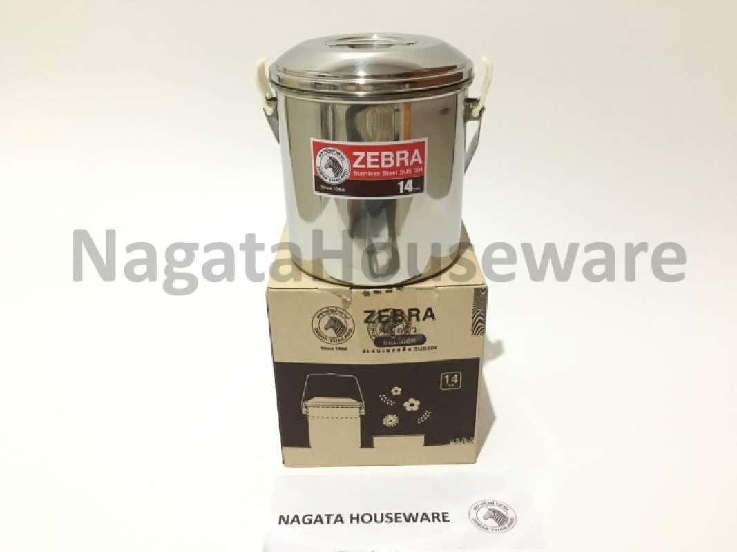 Jual Rantang Tunggal Stainless Steel Loop Handle Pot Auto Lock Zebra ...