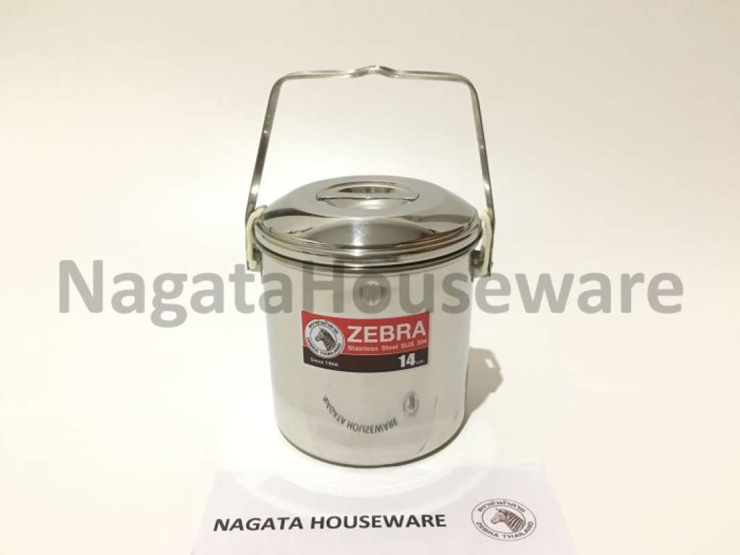 Jual Rantang Tunggal Stainless Steel Loop Handle Pot Auto Lock Zebra ...