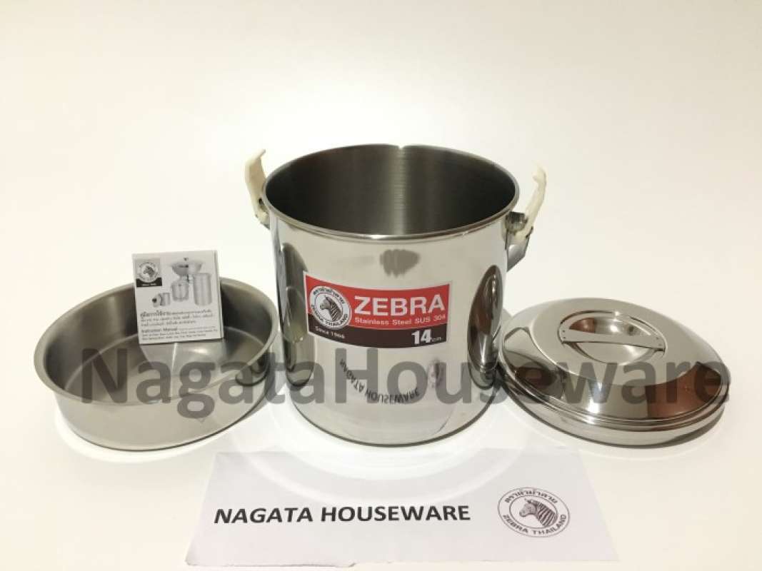 Jual Rantang Tunggal Stainless Steel Loop Handle Pot Auto Lock Zebra ...