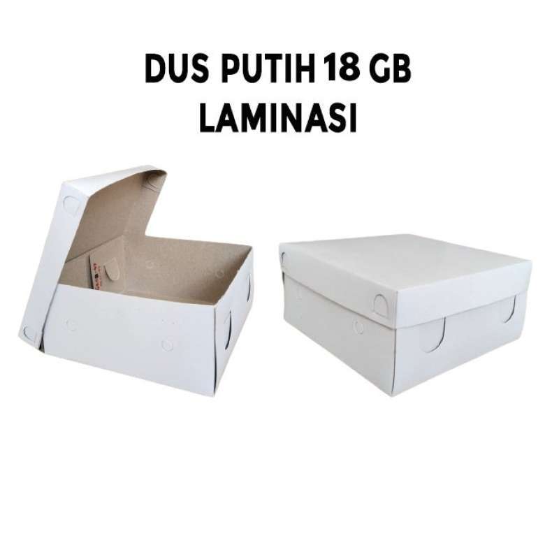 Jual Dus Box Nasi Putih 18 Gb Laminasi - 50pcs Di Seller Crown ...