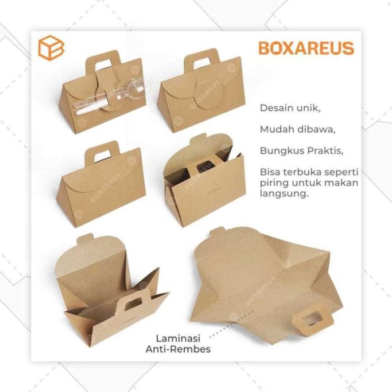 Jual Rice Pack Bungkus Nasi Kemasan Kertas Makanan Lunch Box | Fp 189 ...