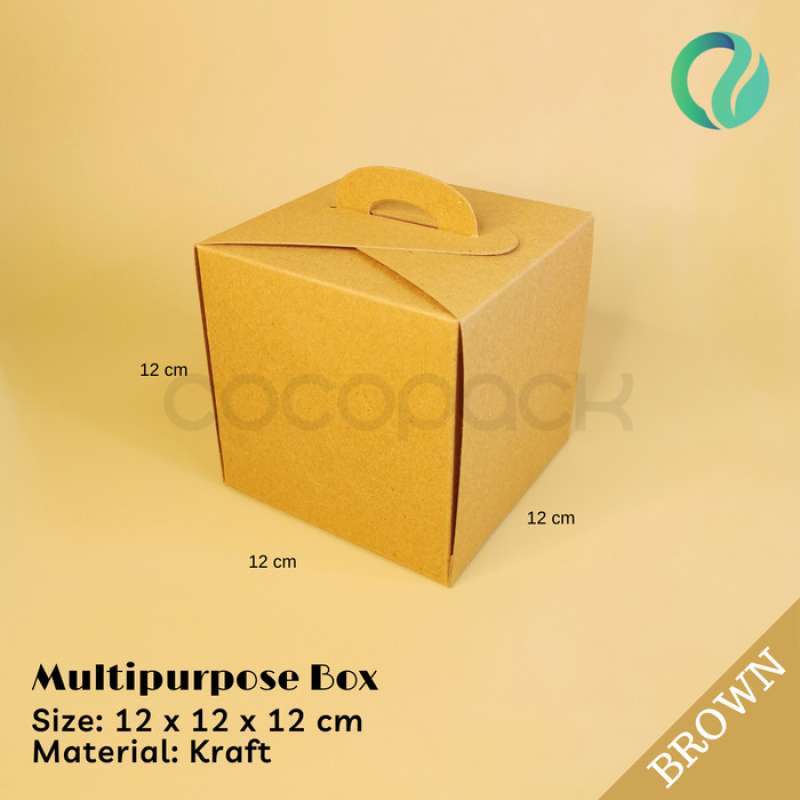 Jual Kraft Paper Box Gift Souvenir Hampers Cake Packaging (20 Pcs) Di ...