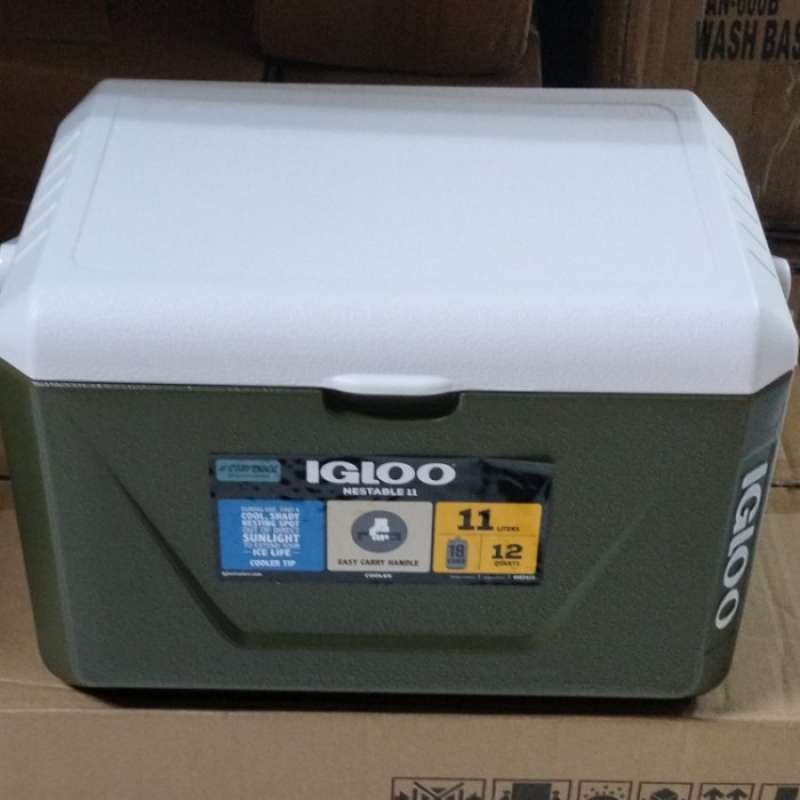 Jual Cooler Box Tempat Kotak Pengawet Suhu Dingin Igloo Nestable 11 Ltr Usa - Hijau Di Seller ...