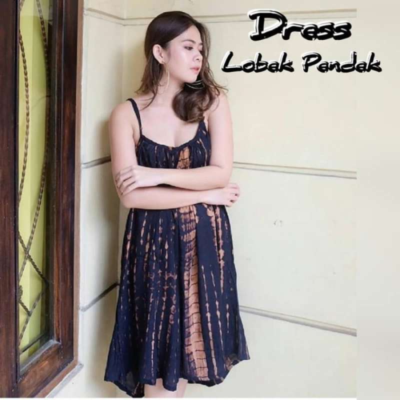 Jual Dress Bali Model Lowback (lobek) Pendek Tie Dye - Merah Di Seller ...