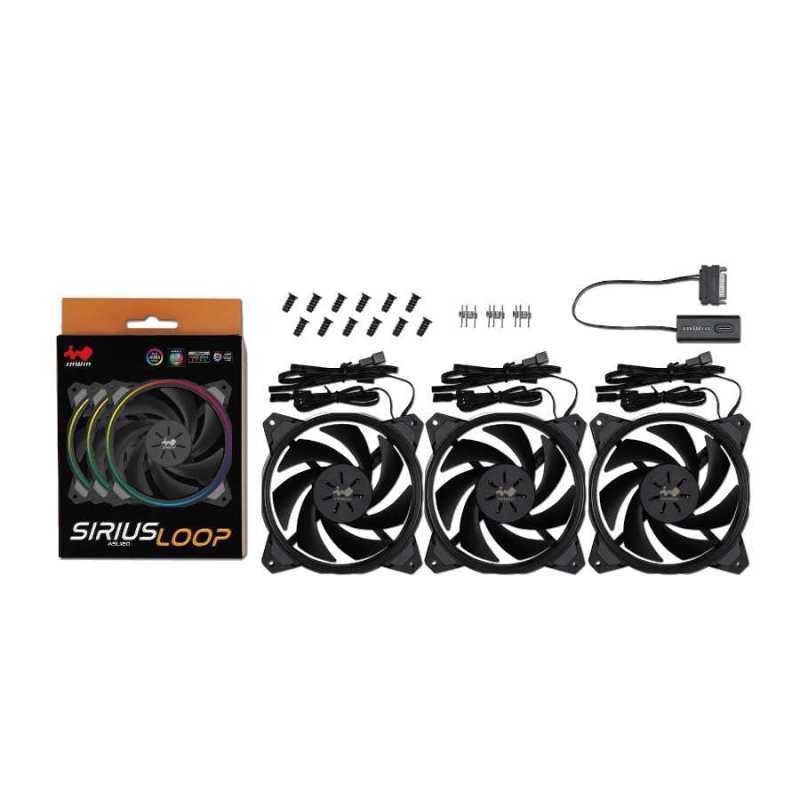 Promo Inwin Sirius Loop Asl120 Triple Pack- 3 Fan Dual Argb Case Fan ...
