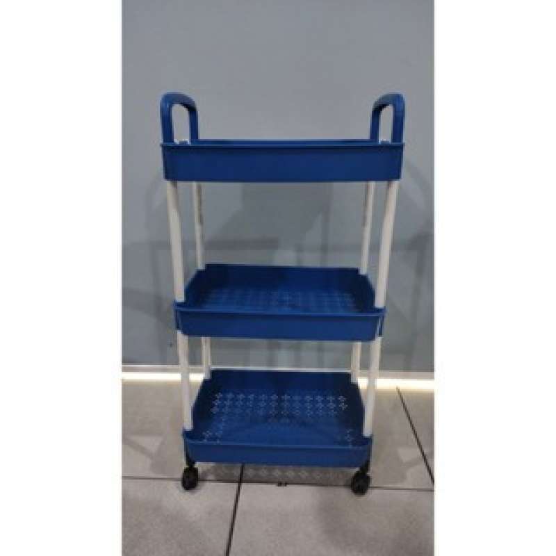 Jual Troli Salon Rak Troli 3susun Besi+plastik Rak Dorong Multifungsi ...