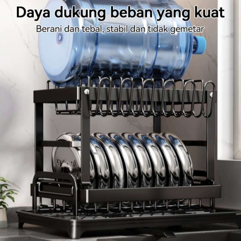 Jual Rak Piring Rak Cuci Piring Penyimpanan Dapur Stainless Steel Dish ...