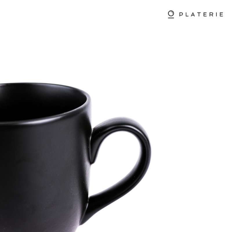 Jual Gelas Keramik Mug 550ml Black Matt/light Grey - Hitam Di Seller ...