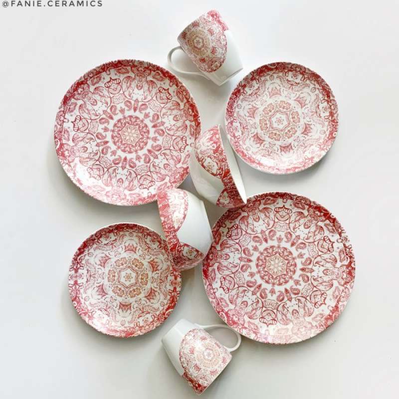 Jual Ethnic Red Dinner Set Di Seller Sentry - Cengkareng Timur, Kota ...