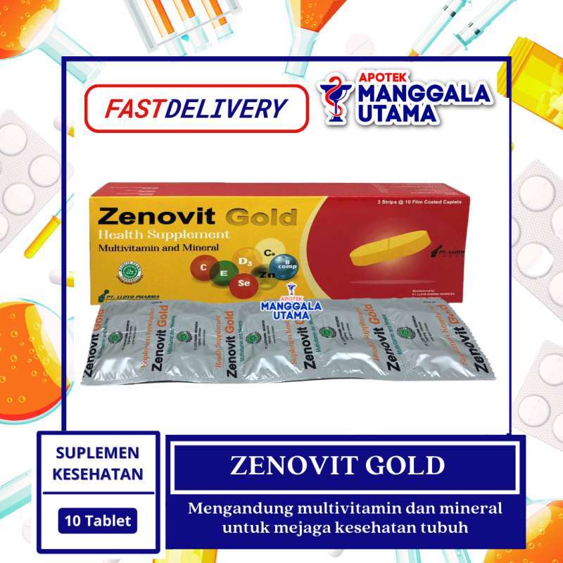 Jual Zenovit Gold Suplemen Kesehatan Per Strip 10 Tablet Di Seller ...