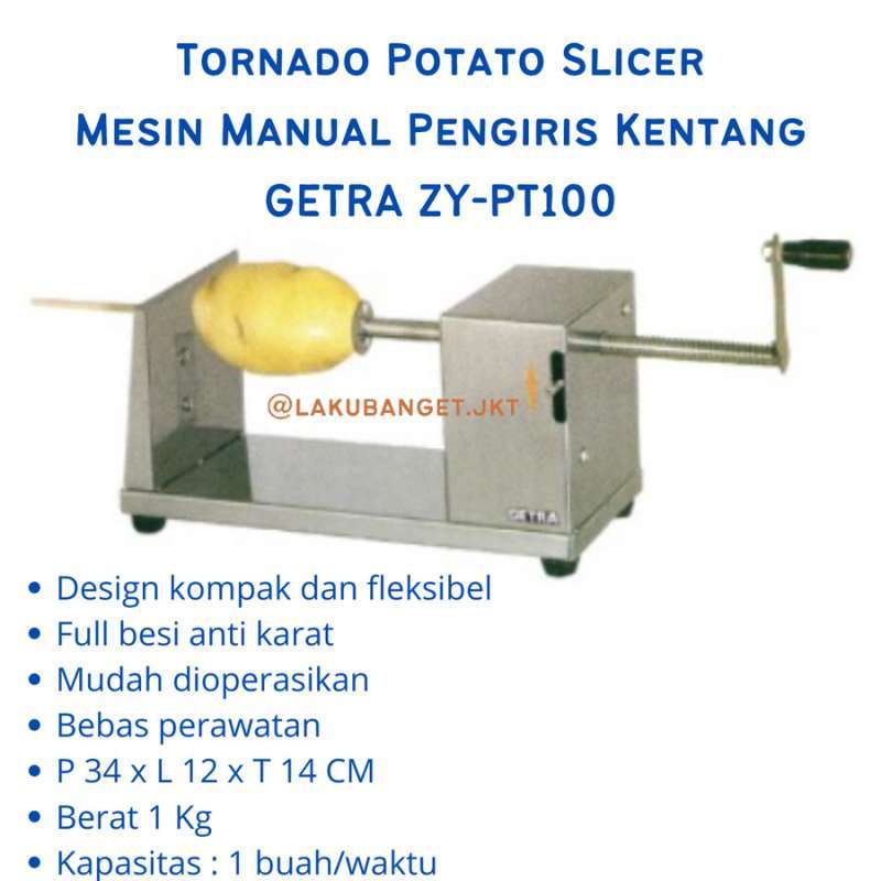 Promo Tornado Potato Slicer / Mesin Manual Pengiris Kentang Getra Zy ...