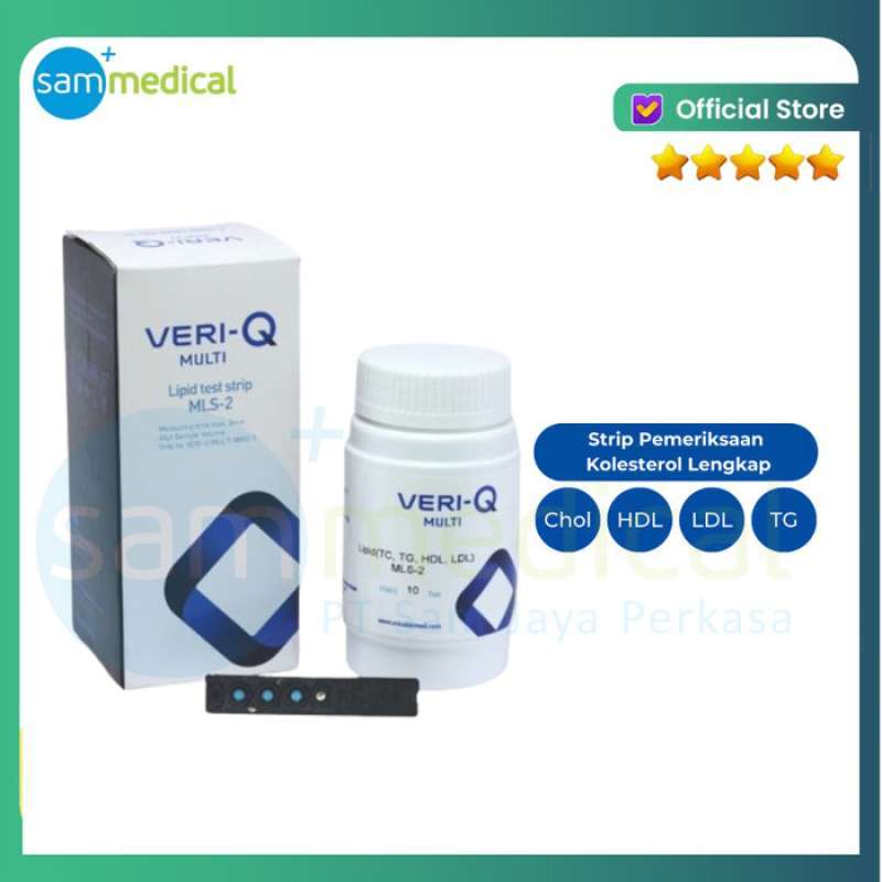 Jual Veri Q Refill Strip Cek Kolesterol Lengkap Ldl Hdl Tg Chol / Trigliserid Total Kolestrol ...