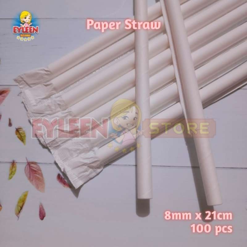 Jual Paper Straw 8mm X 21cm / Sedotan Kertas Steril | Sedotan Steril ...