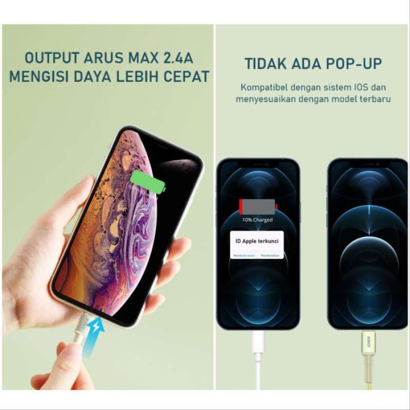 Promo Robot Rsl Series Kabel Data iPhone Usb Lightning 2.4a Braided - 2m Diskon 40% Di Seller ...