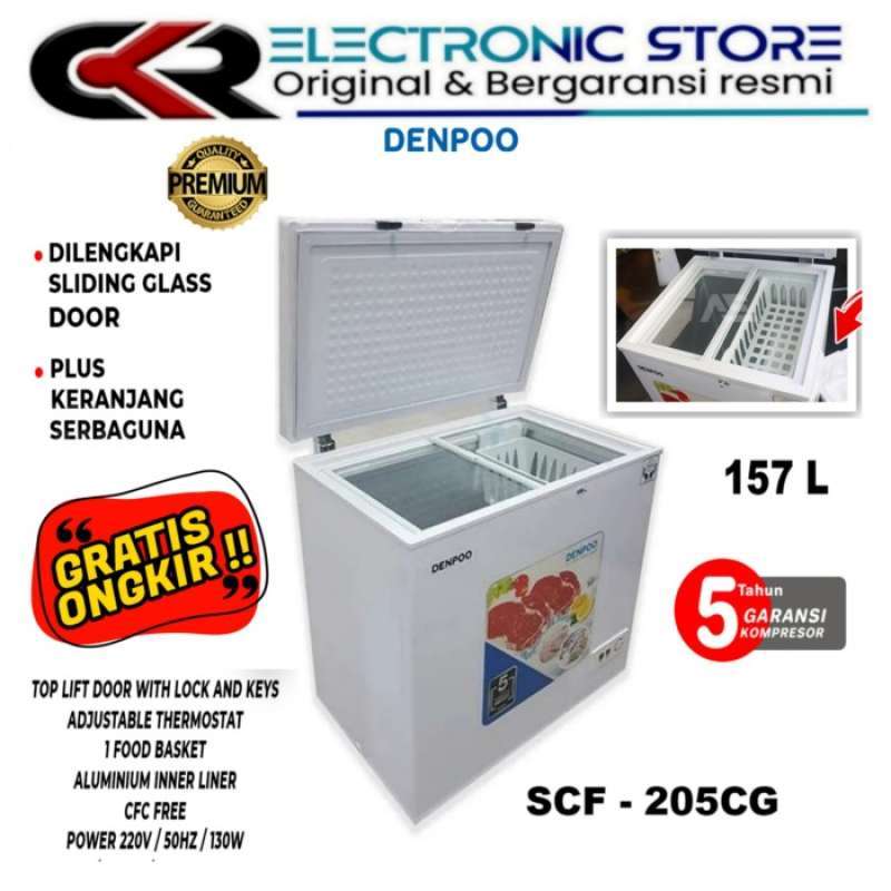 Promo Chest Freezer Denpoo Scf205cg ( 157 Ltr ) Diskon 23% Di Seller ...