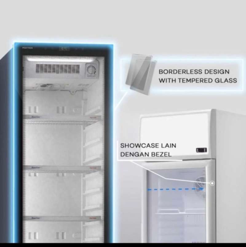 Promo Kulkas Showcase Polytron Scn 187 3 Rak 230 Liter Showcase Scn187 ...