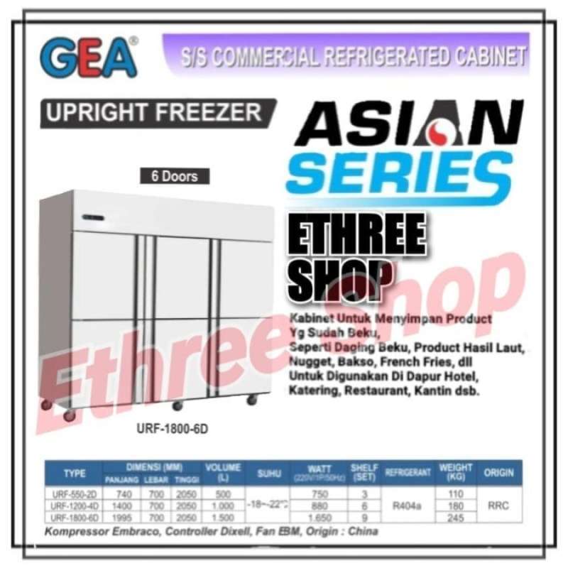 Promo Gea Urf 1800 6d - Upright Freezzer 6 Pintu - Promo Diskon 23% Di ...