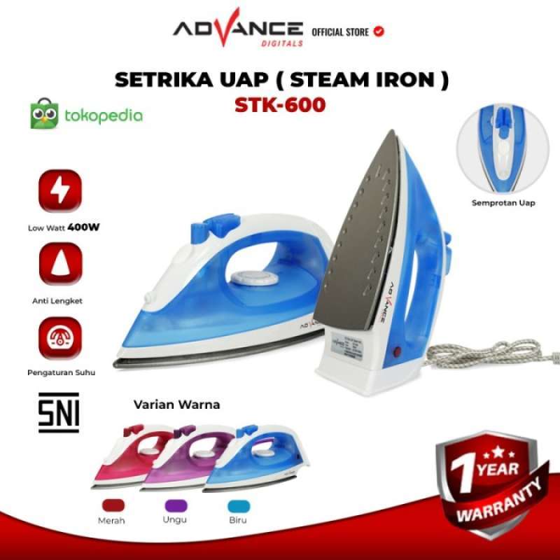Promo Setrika Uap Steam Iron Advance Stk-600 Diskon 23% Di Seller ...